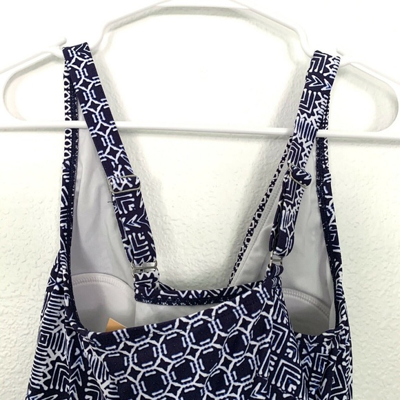 Kona Sol | Swim | Kona Sol Blue Print Laceup One Piece Swimsuit | Poshmark